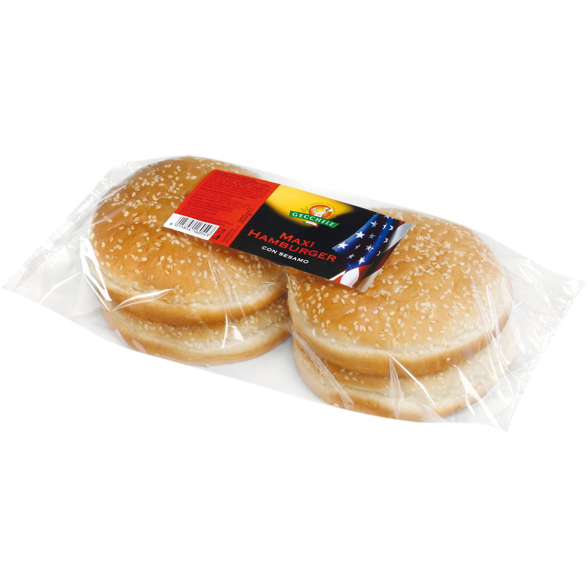 PANINI AL SESAMO MAXI PER HAMBURGER GR 300 GECCHELE GR 75 x 4 PEZZI in ...